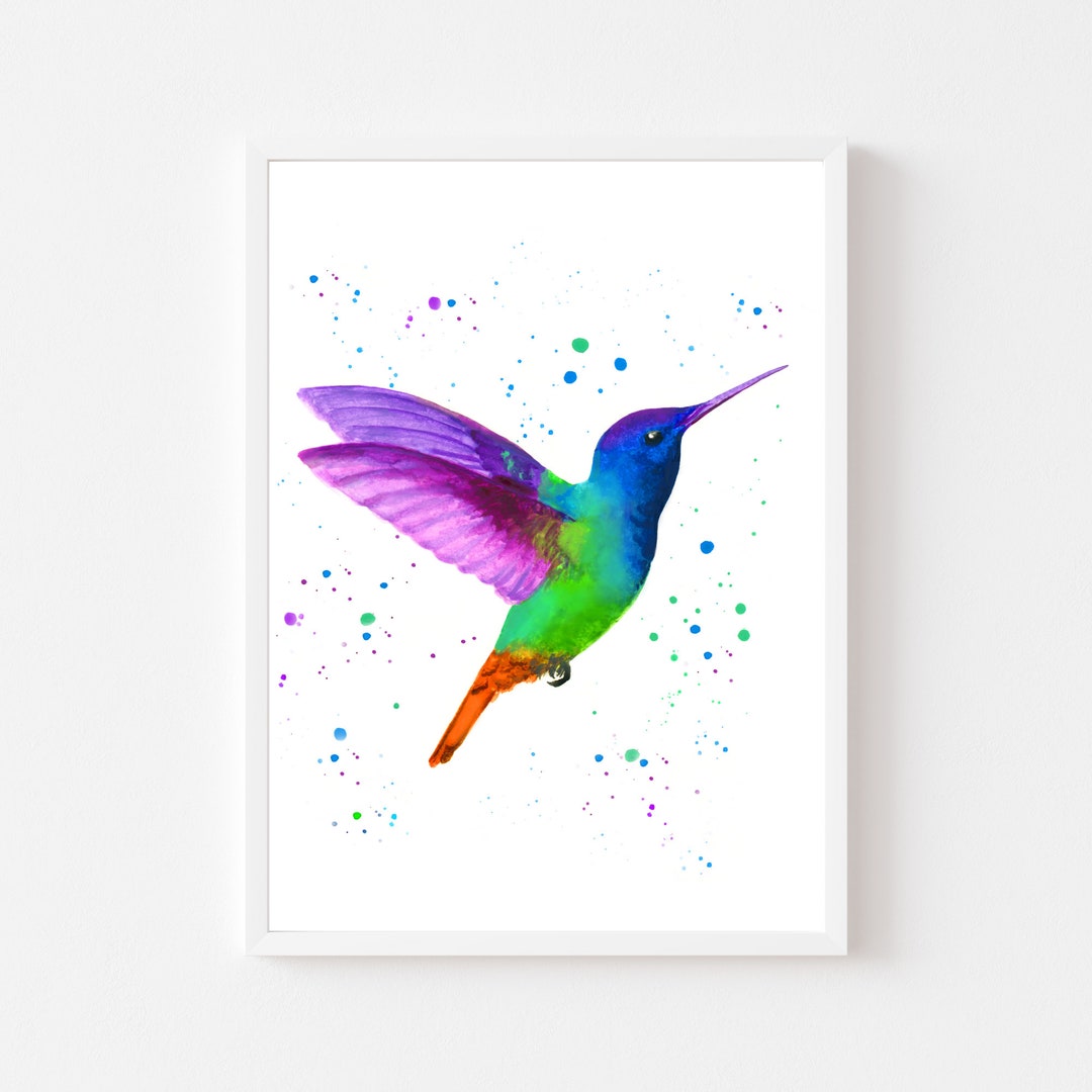 Hummingbird Print, Hummingbird Printable, Bird Art, Printable Wall Art ...