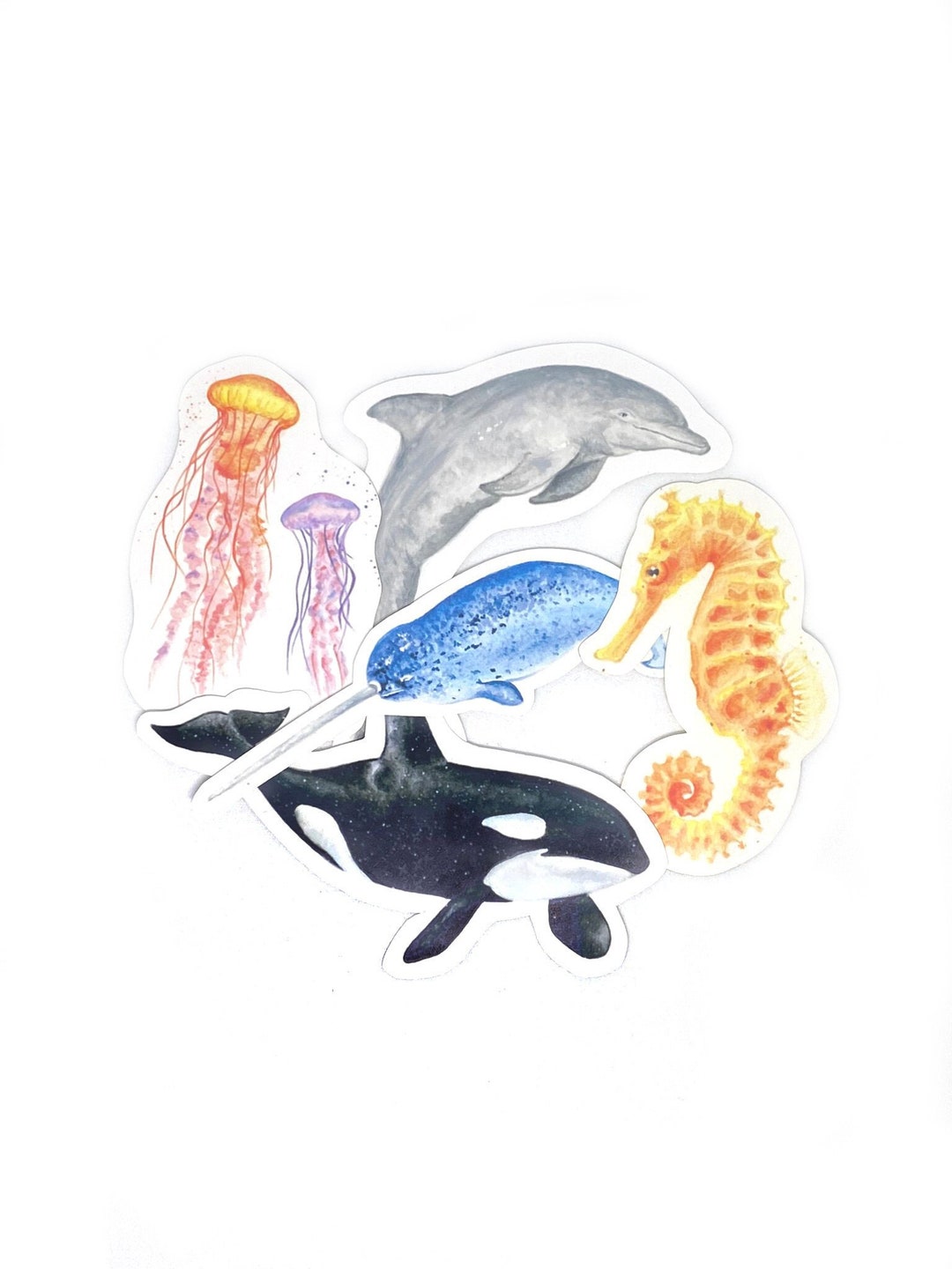Sea Animal Stickers Pack, Animal Stickers, Ocean Stickers, Laptop ...