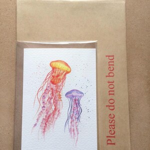 Jellyfish Card, Under Sea Birthday Card, Animal Cards, Nautical Card ...