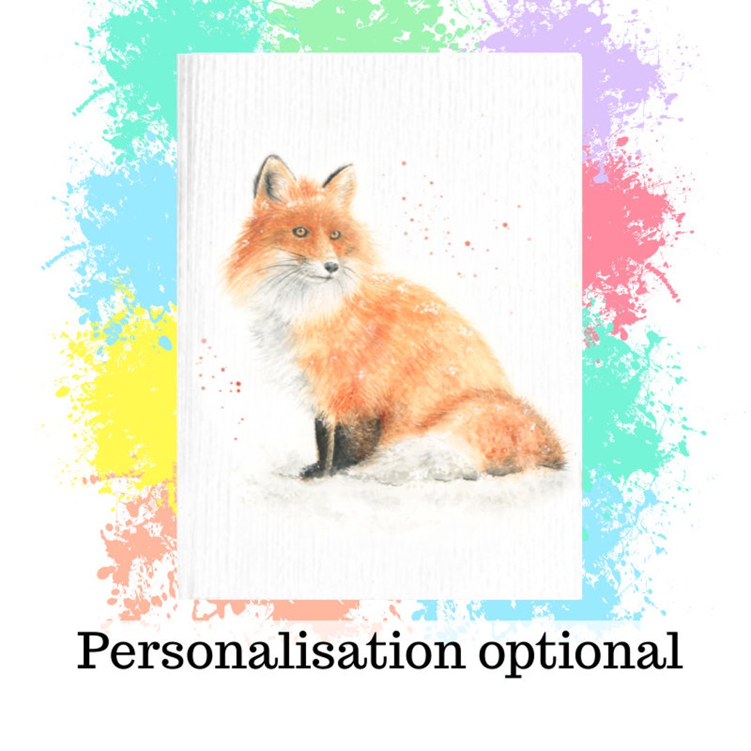 Fox Card, Birthday Card, Custom Card, Handmade Cards, Greeting Card ...