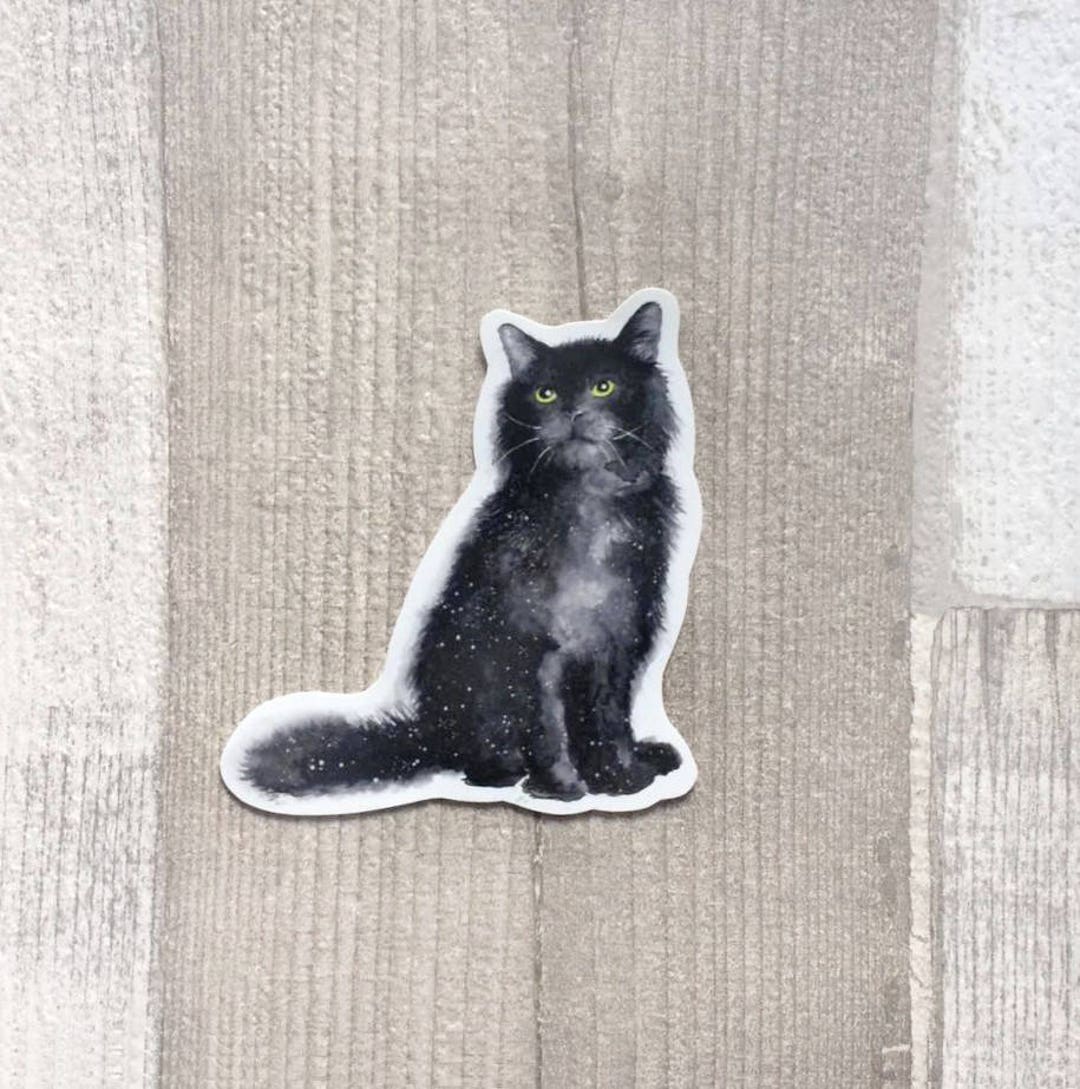 Cat Stickers Black Cat Sticker Cat Accessories Cute - Etsy
