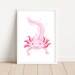 Axolotl Print, Axolotl Art, Axolotl Gift, Animal Prints, Kids Room ...