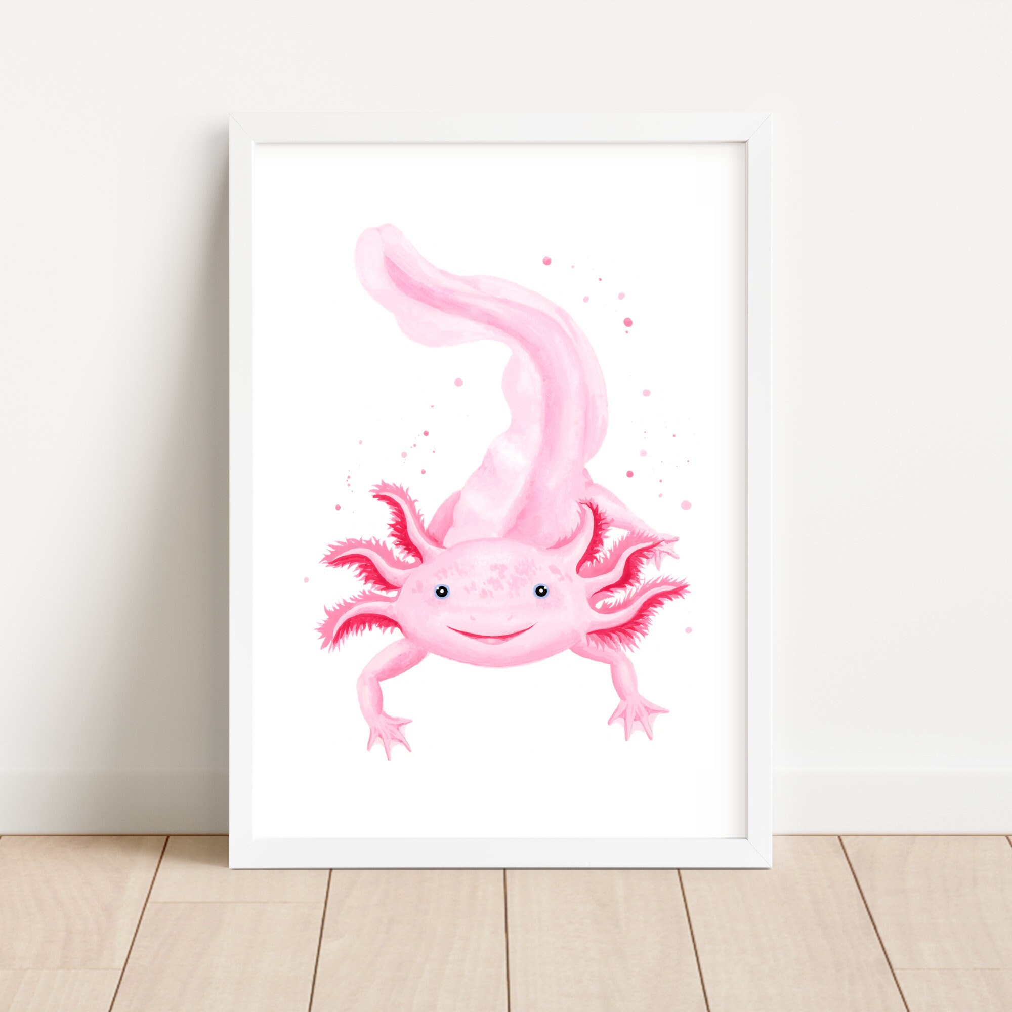 Axolotl Print, Axolotl Art, Axolotl Gift, Animal Prints, Kids Room ...