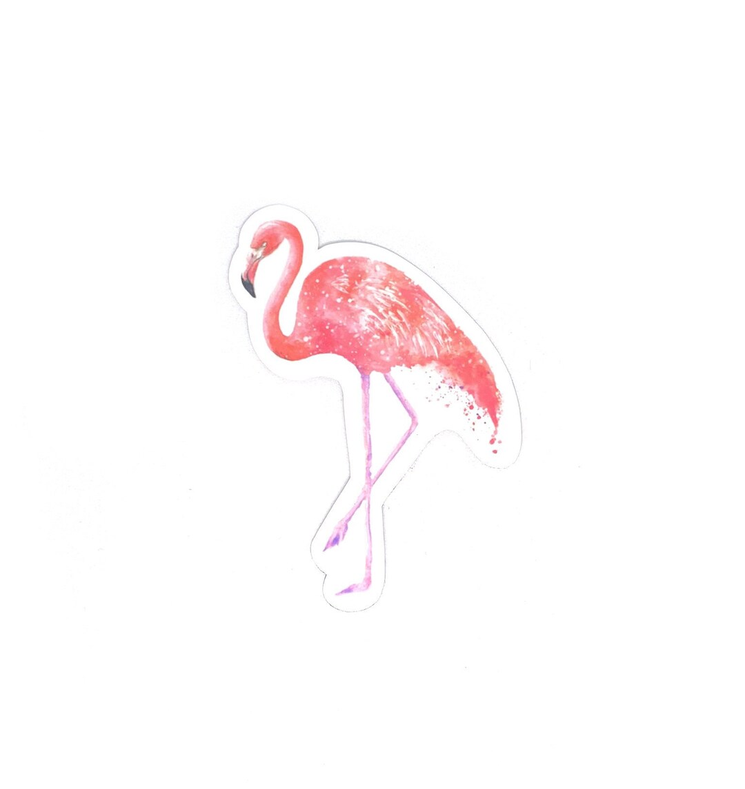 Flamingo Sticker, Flamingo Gift, Bird Sticker, Animal Sticker, Tropical ...