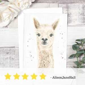 Llama Card, Alpaca Card, Birthday Card, Custom Card, Handmade Cards ...