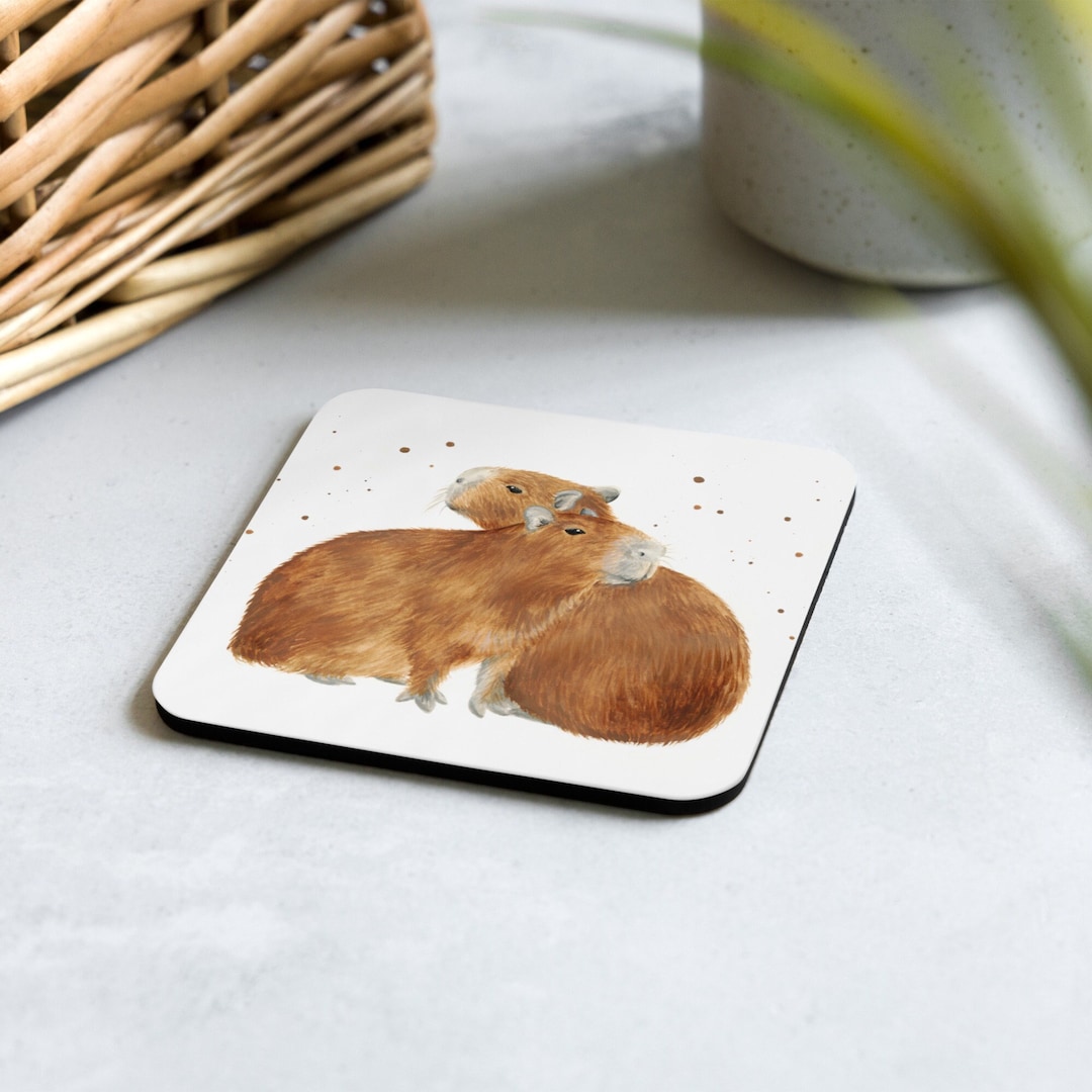 Capybara Coaster, Coffee Coaster, Drink Coaster, Drink Mat, Mug Coaster ...