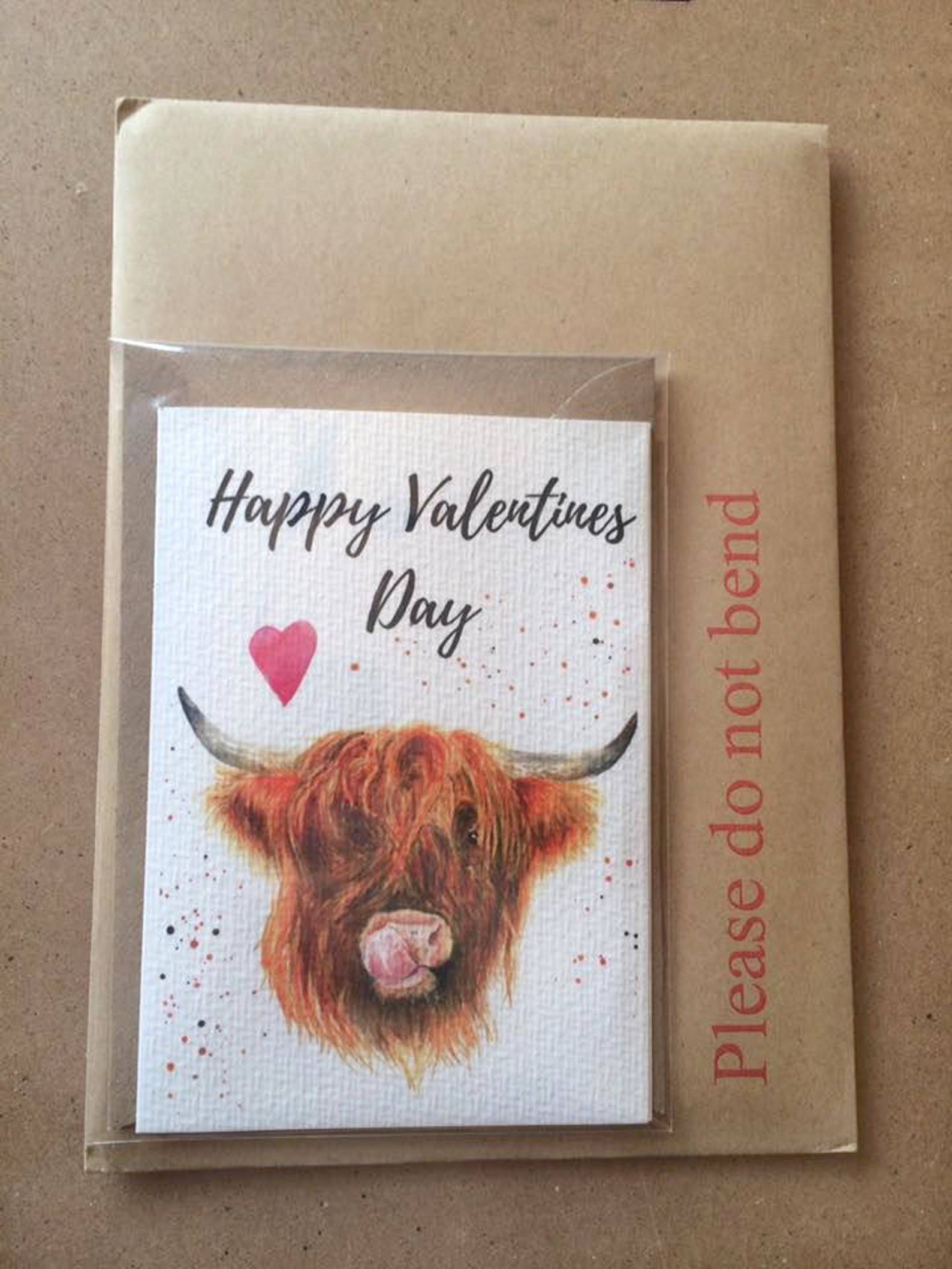 Highland Cow Valentine Card Highland Cow Card Animal Cards - Etsy