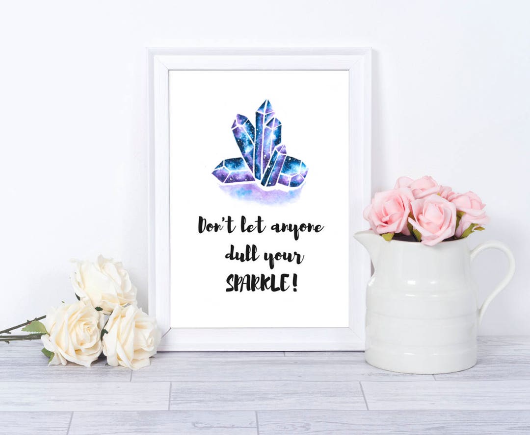 Crystal Art Crystal Art Print Girly Wall Art Positive - Etsy