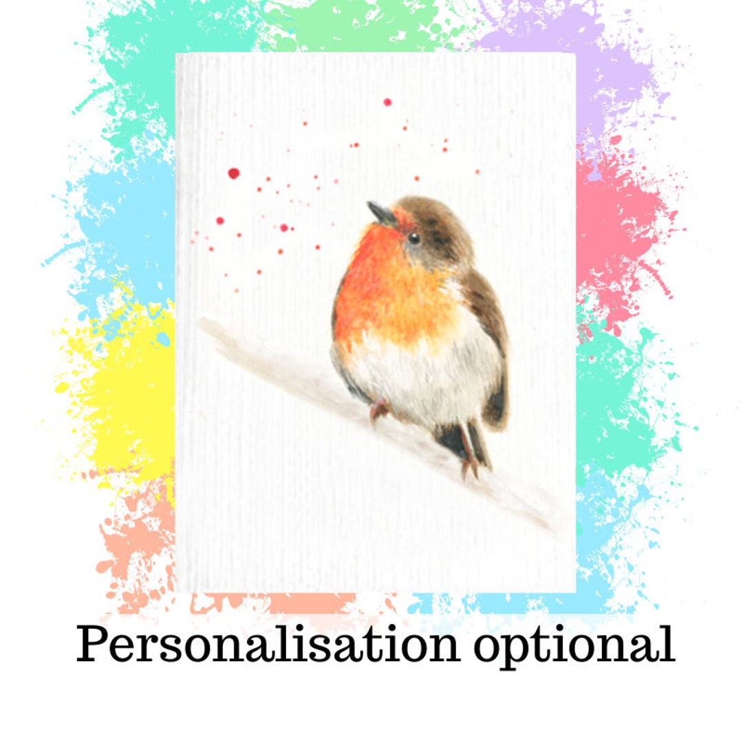 Robin Card, Bird Card, Robin Gifts, Custom Card, Handmade Card ...