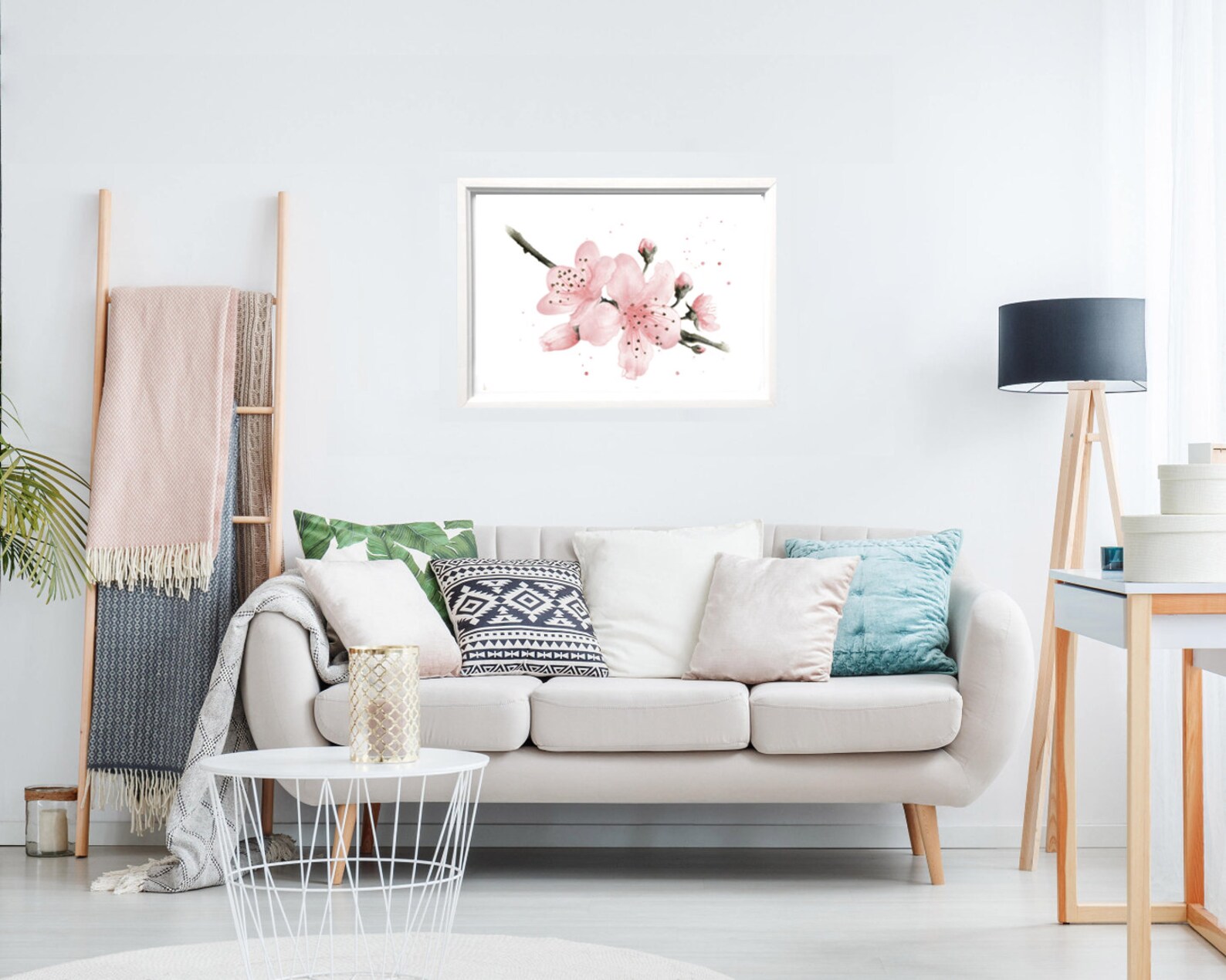 Cherry blossom print cherry blossom art pink cherry blossom | Etsy