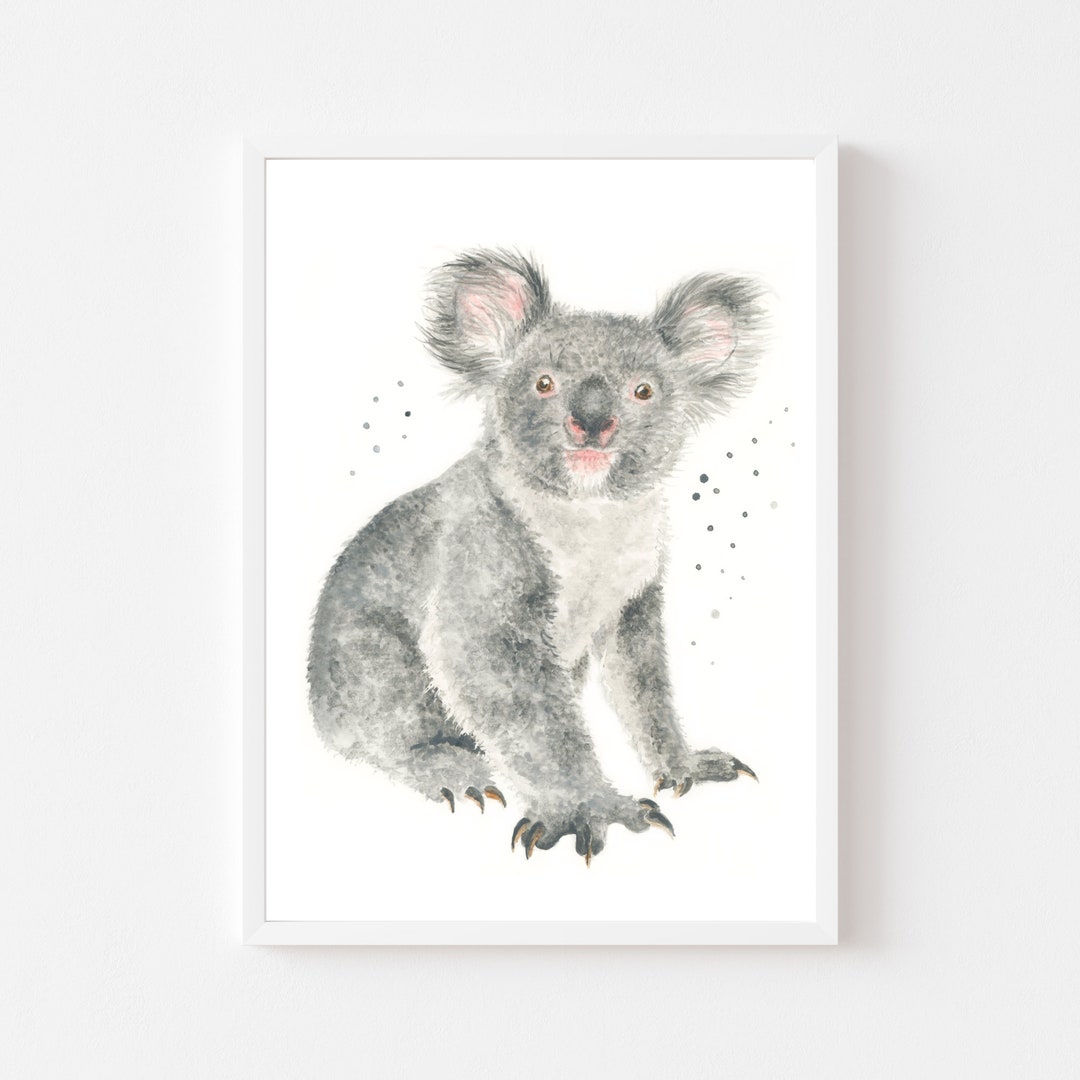 Koala Print, Koala Art, Koala Wall Art, Koala Bear, Australia Art ...