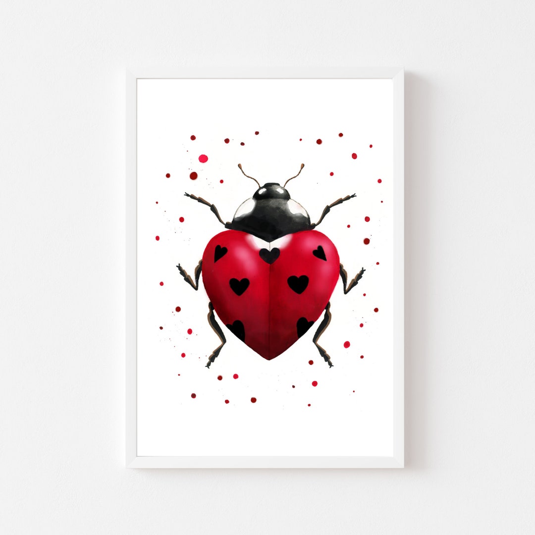 Ladybird Print, Ladybird Art, Ladybug Print, Ladybug Art, Ladybird ...
