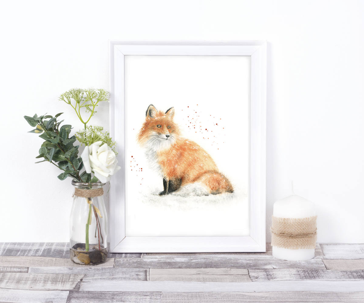 Fox gift fox print woodland fox woodland gifts fox lover | Etsy