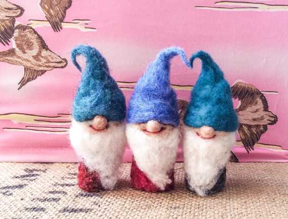 Gnome Finger Puppet Fairy Puppetry set of 3 | Etsy