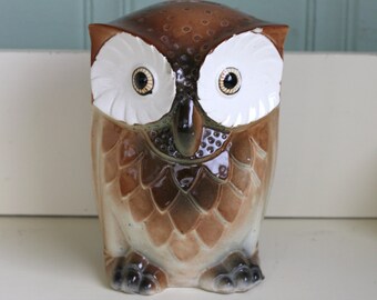 Ceramic owl bank | Etsy