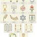 Jewish Holiday Symbols Machine Embroidery Designs (4x4) - Etsy
