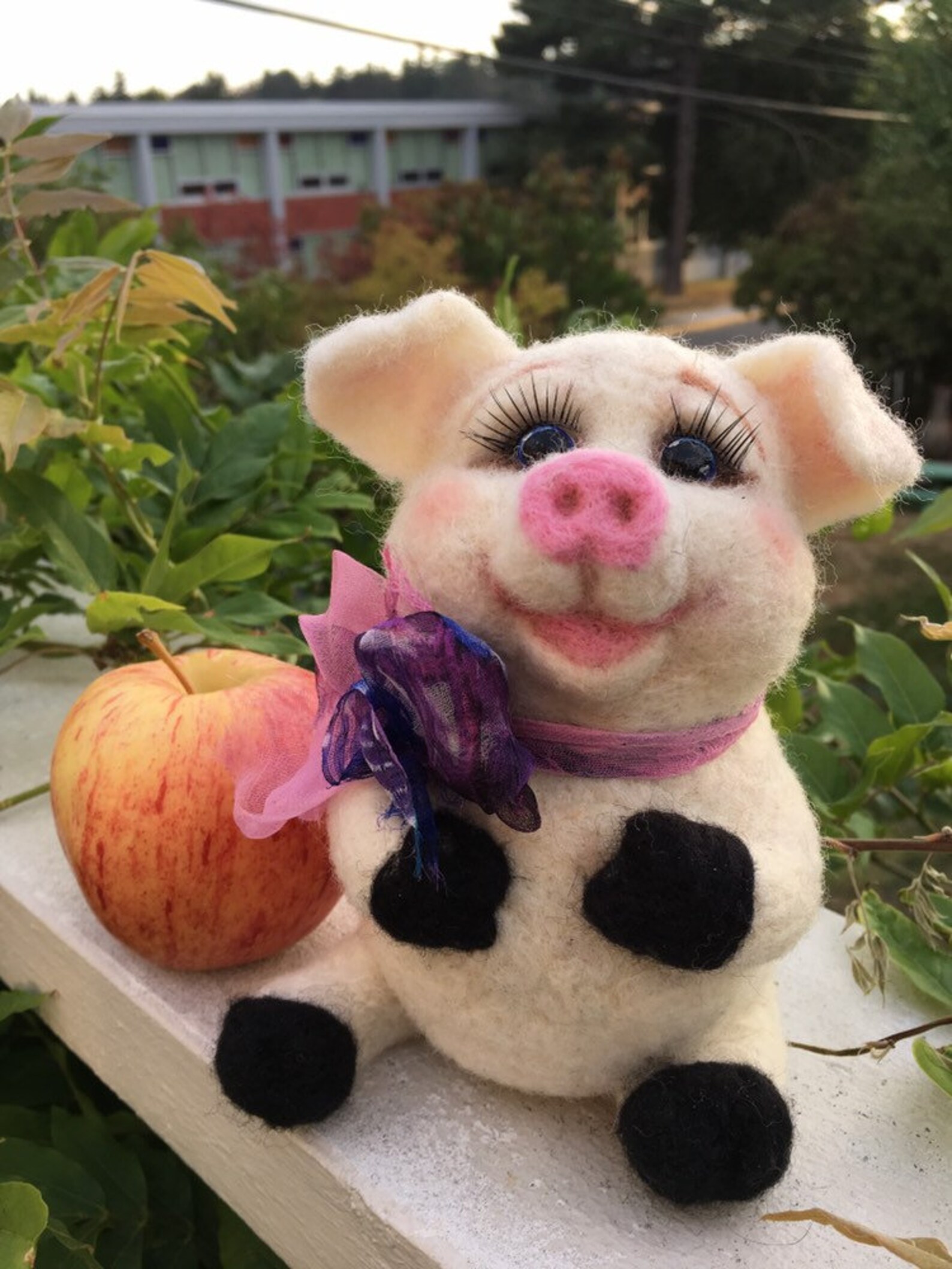 Felted Piglet, Handmade Piggy, Needle Felted Pig, Adorable Felted ...