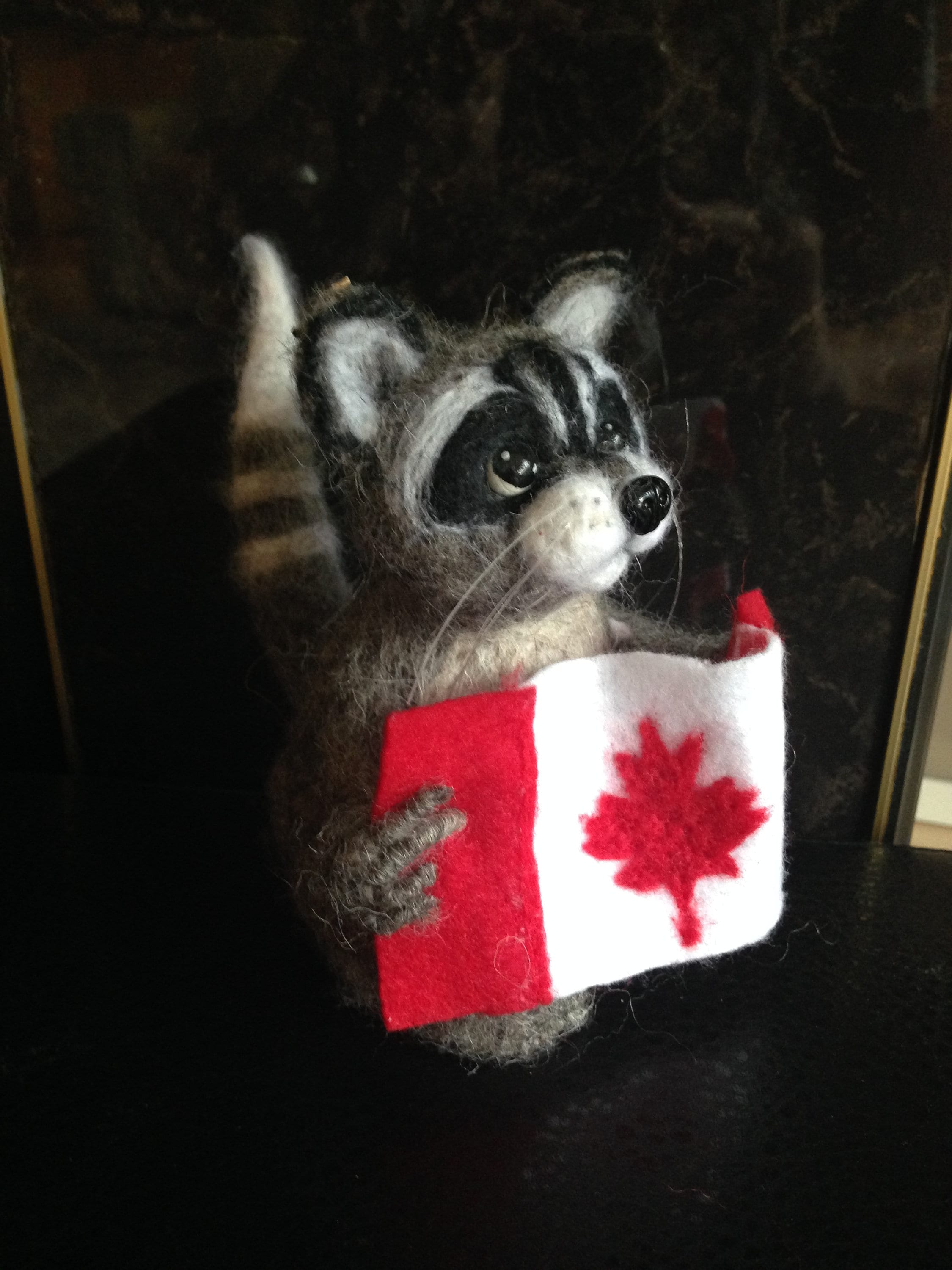 Canadian Symbols, Raccoon, Felted Toy, Gift From Canada - Etsy