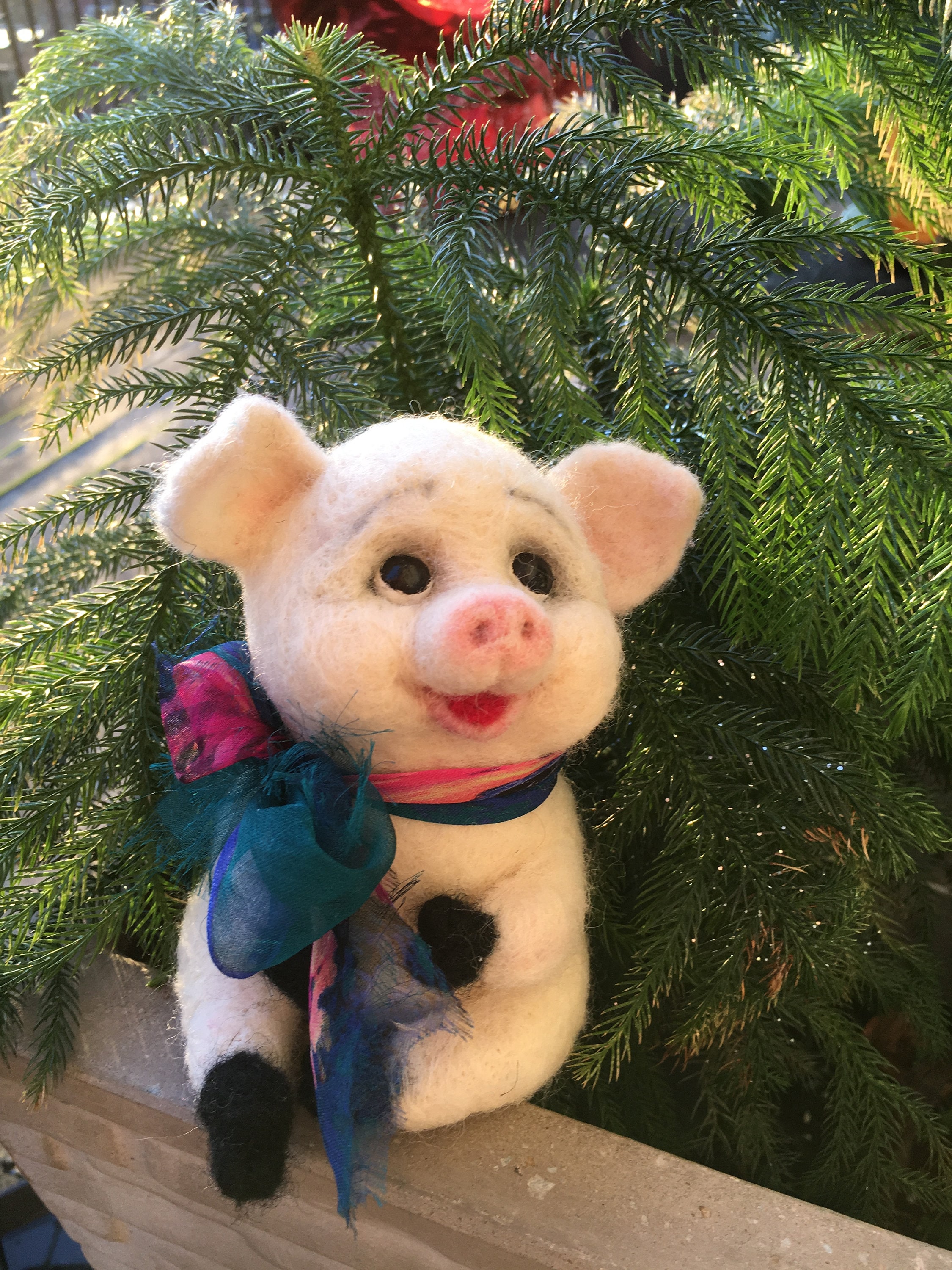 Felted Piglet, Handmade Piggy, Needle Felted Pig, Adorable Felted ...