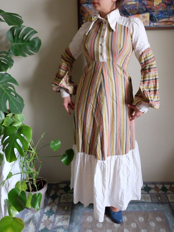 Rare Ann Reeves & Co Rare 70s Vintage maxi dress patc… - Gem