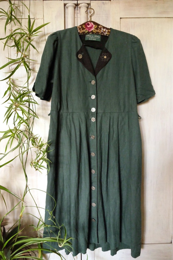 vintage green short dirndl - Gem