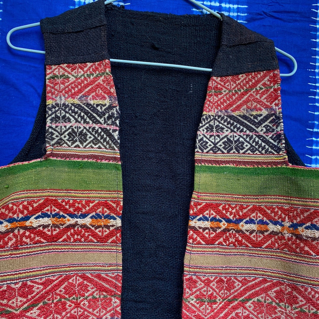 Vintage Peruvian vest wool vest tapestry vest Authentic Tribal Boho ...