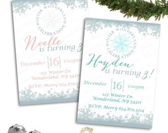 Snowflake invitation | Etsy