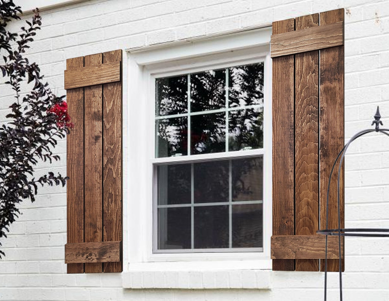 Customizable Wood Shutters for Farmhouse Decor - Board and Batten ...