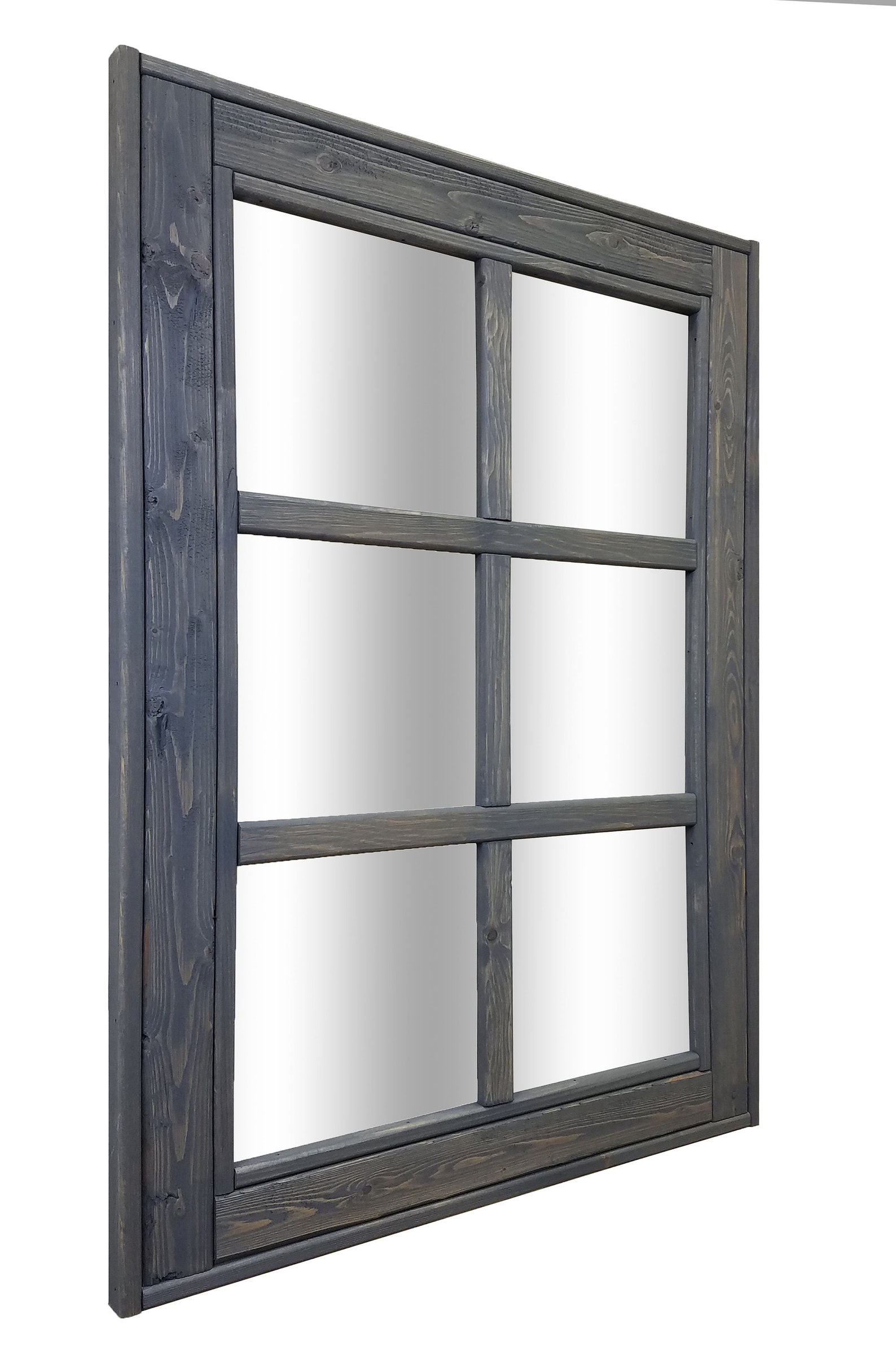 Herringbone Window 6 Pane Mirror Handmade Wood Mirror - Etsy