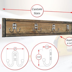 Customizable Utility Wall Hook Rack for Foyer & Mudroom Organization ...
