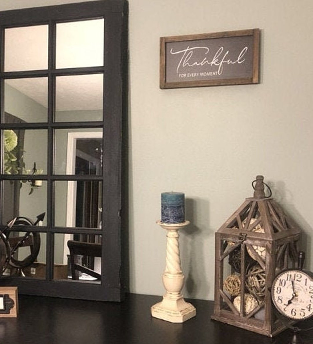 Mirror Wall Decor, Reclaimed Wood Window Mirror – 10 Pane Frame ...