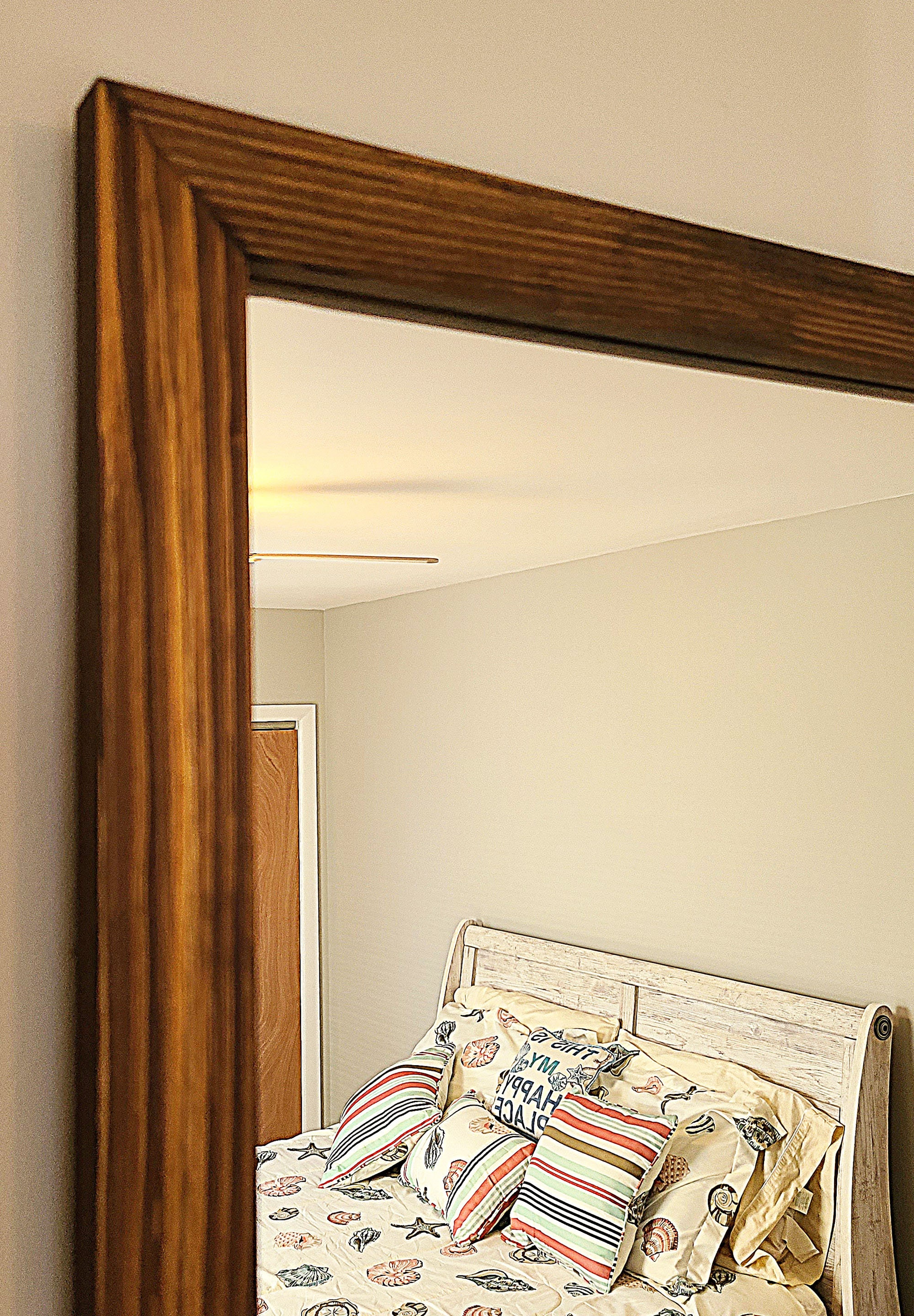 Carriage House Rustic Wood Rectangular Wall Mirror Mirror | Etsy