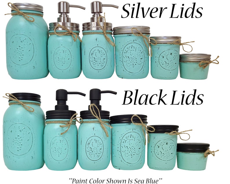 Custom Mason Jar 2 3 4 5 or 6 Piece Painted Jar Set With - Etsy