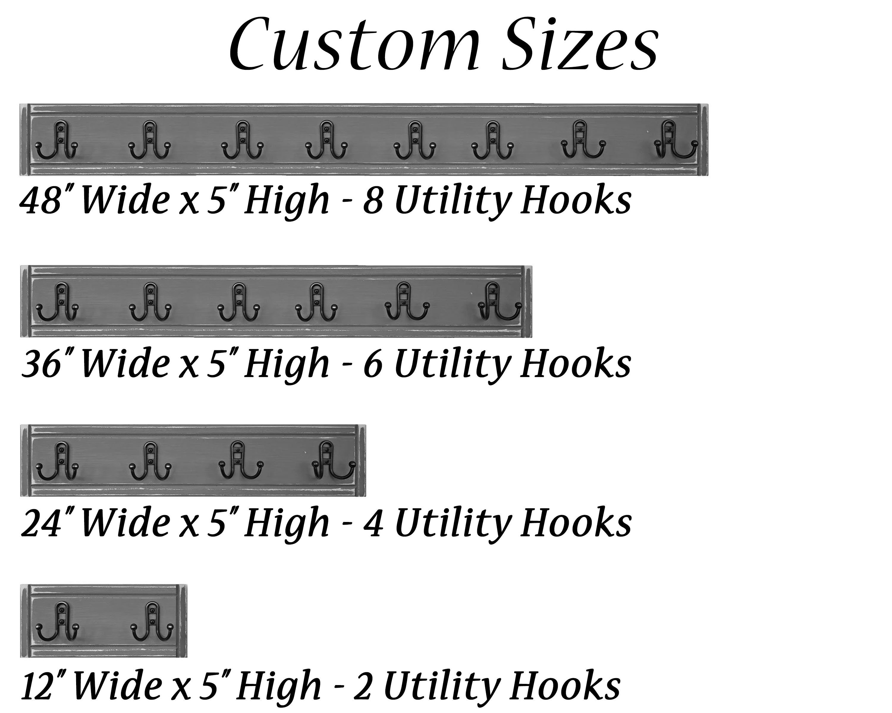 Customizable Utility Wall Hook Rack for Foyer & Mudroom Organization ...