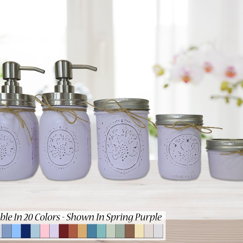 Purple Mason Jars - Etsy