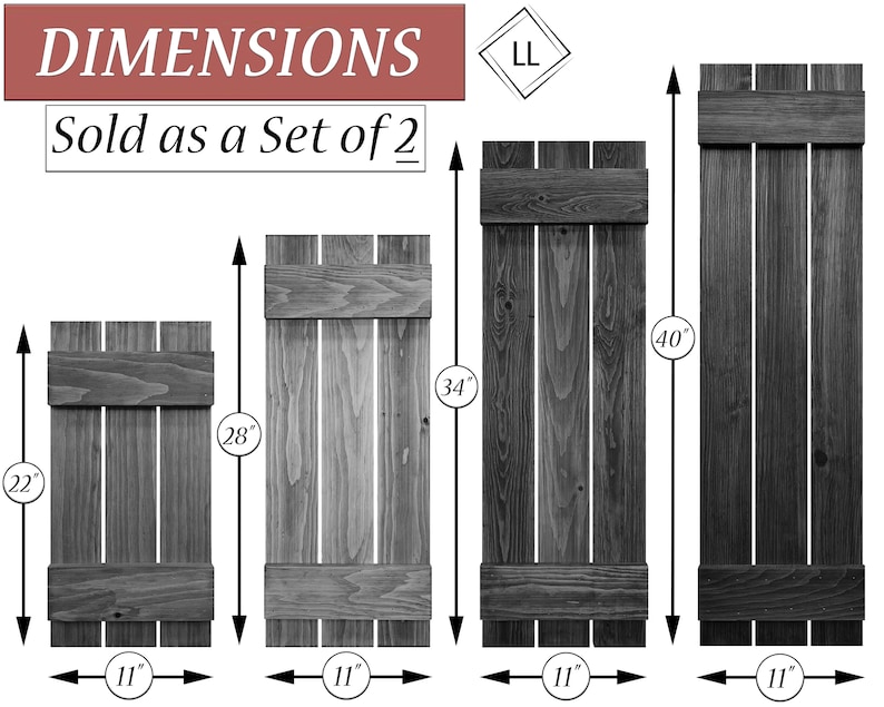 Customizable Wood Shutters for Farmhouse Wall Decor - Board and Batten ...