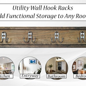 Customizable Utility Wall Hook Rack for Foyer & Mudroom Organization ...