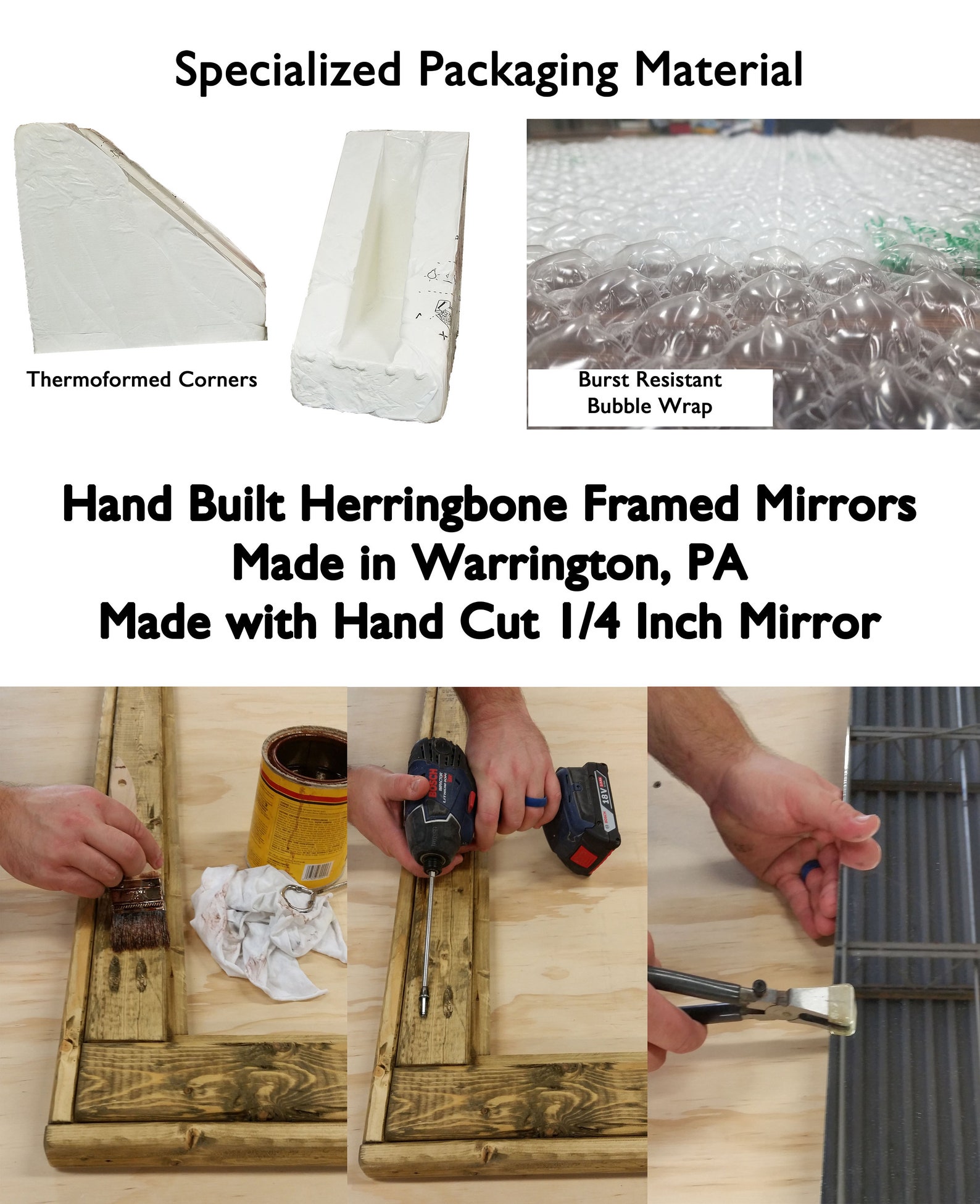 Herringbone Window 6 Pane Mirror Reclaimed Wood Mirror - Etsy