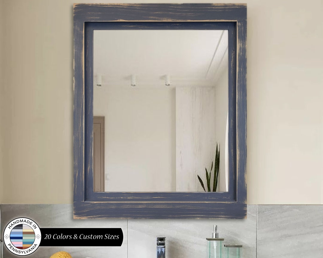 Farmhouse Framed Wall Mirror Custom Sizes 20 Paint Colors - Etsy