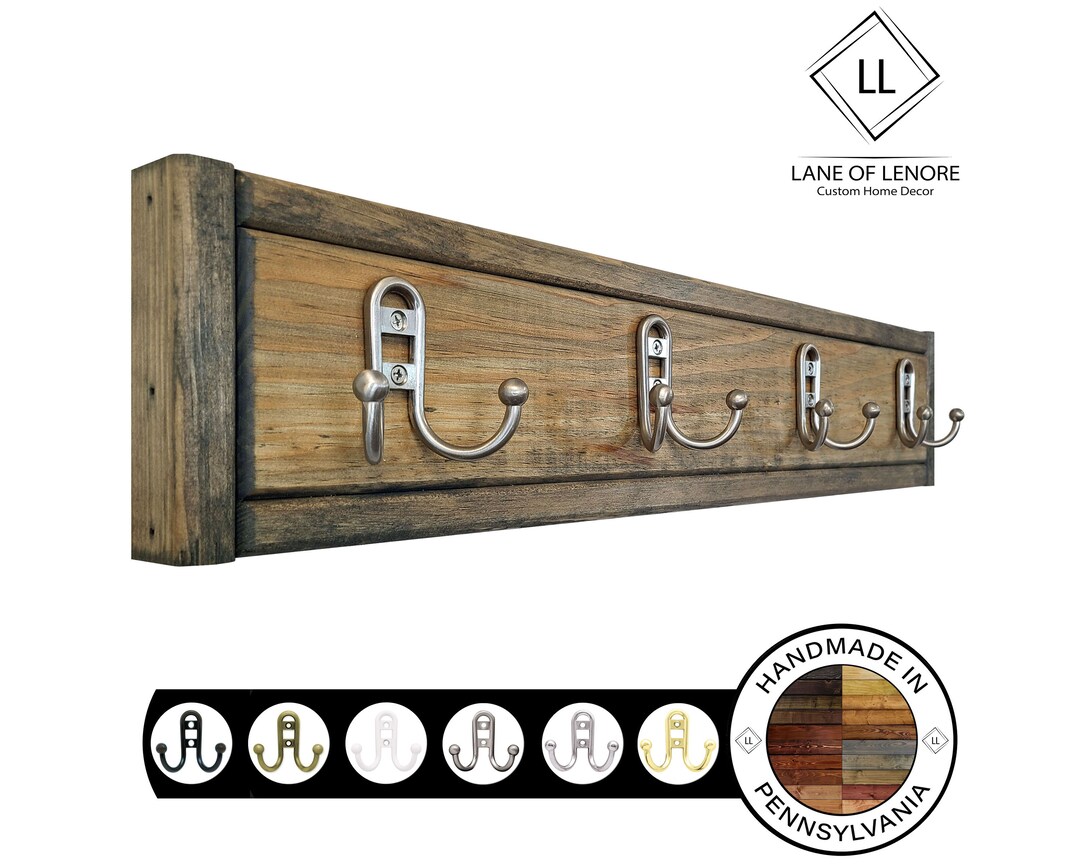 Customizable Utility Wall Hook Rack for Foyer & Mudroom Organization ...