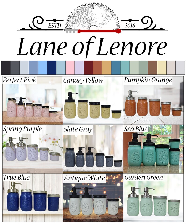 Custom Mason Jar 2 3 4 5 or 6 Piece Painted Jar Set With - Etsy