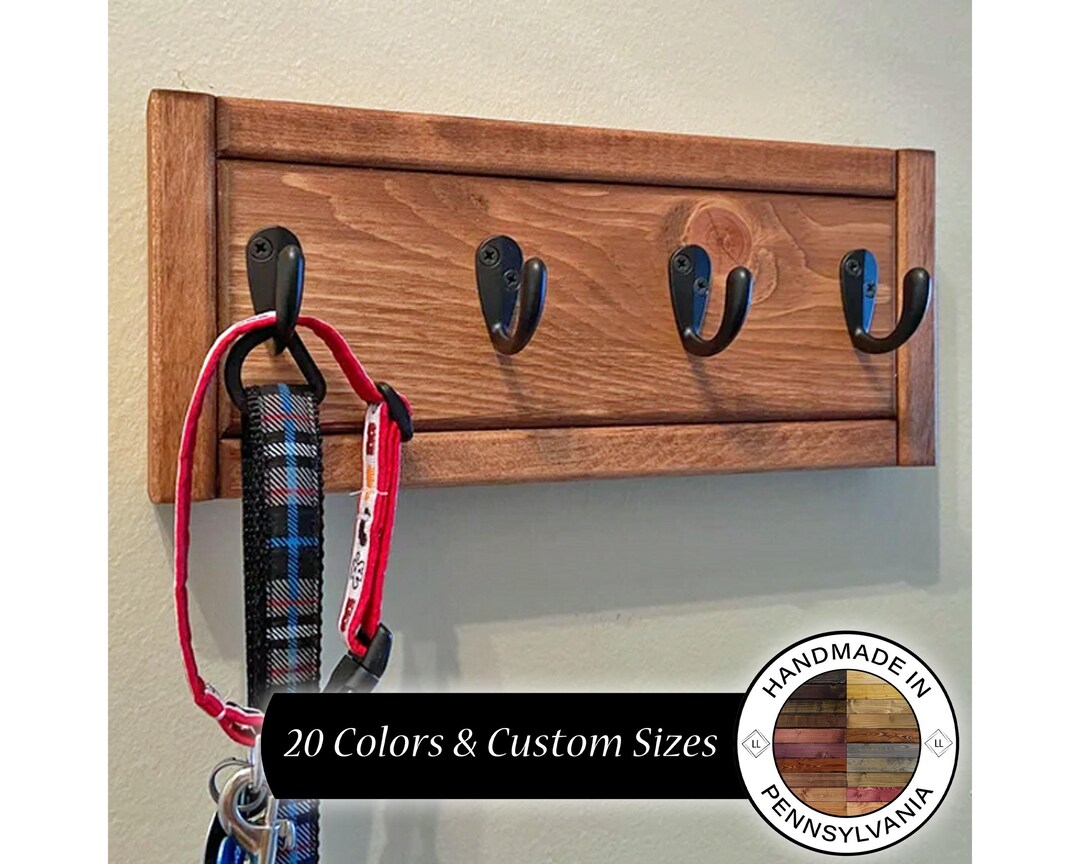 Herringbone Key Organizer Hook Rack, Wall Key Holder, Hat Rack, Rustic ...