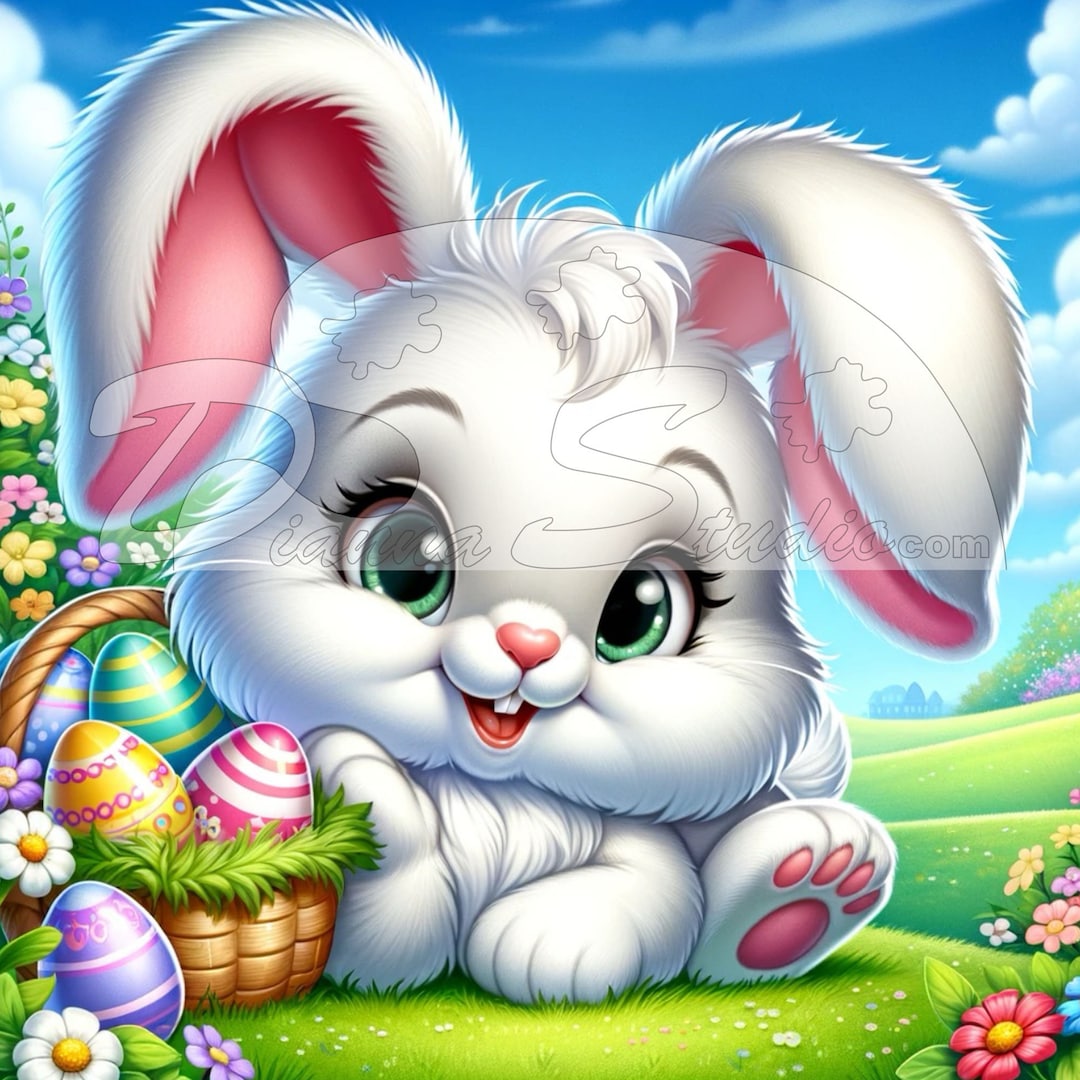 Sassy Easter Bunny PNG: Printable Digital Art Download - Etsy