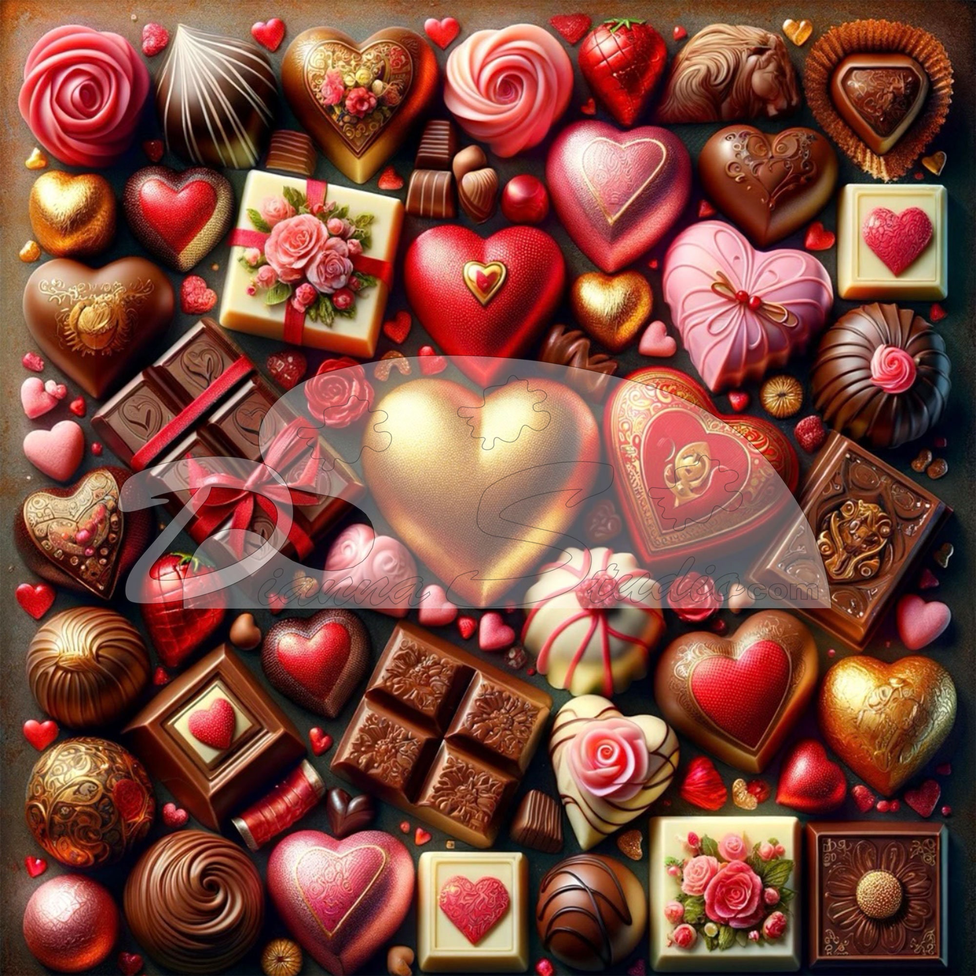 Chocolate Collage, Digital Art, Instant PNG, Download Full Color ...