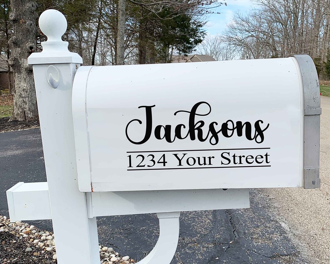 Mailbox Decal, Mailbox Sign, Custom Mailbox, Vinyl Name Decal - Etsy
