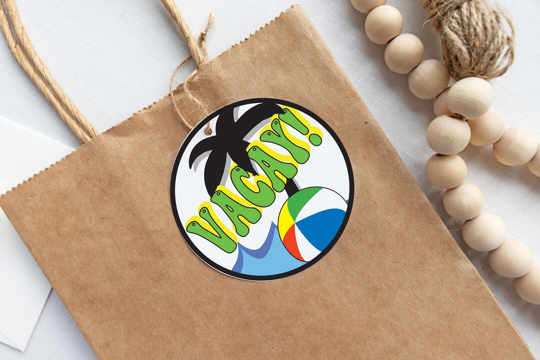 Vacay Sticker, 3 Inch Stickers, Beach Ball Sticker, Mirror Sticker - Etsy