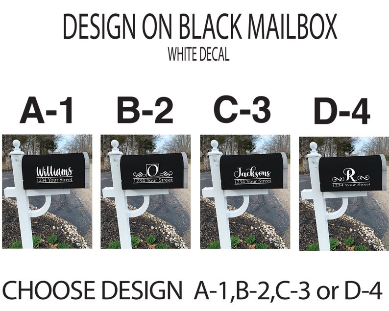 Custom Mailbox Decal, Personalized White Vinyl Sign, House Number - Etsy
