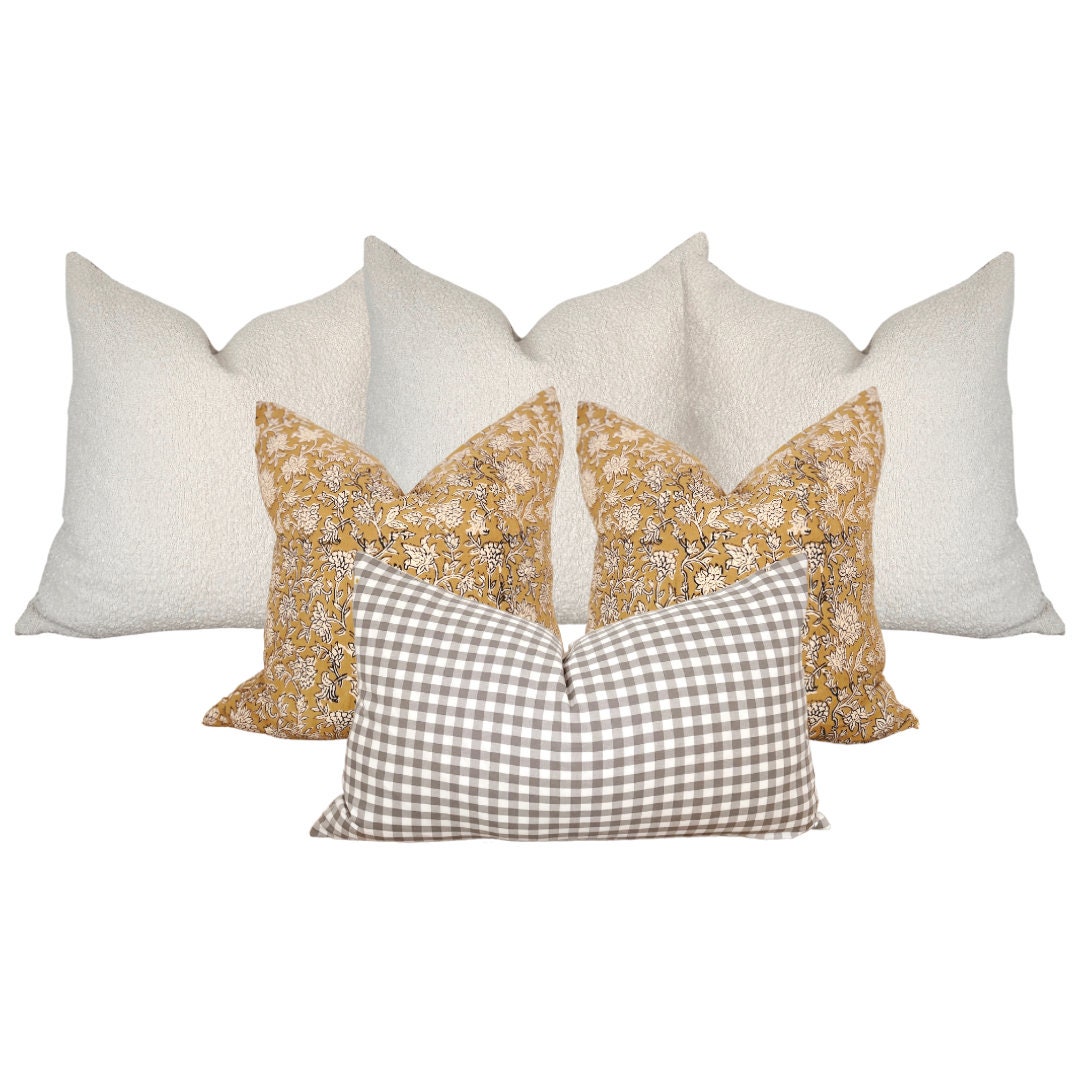 Bed Pillow Combo | King Bed Pillow Combo | Designer Pillows, Floral ...