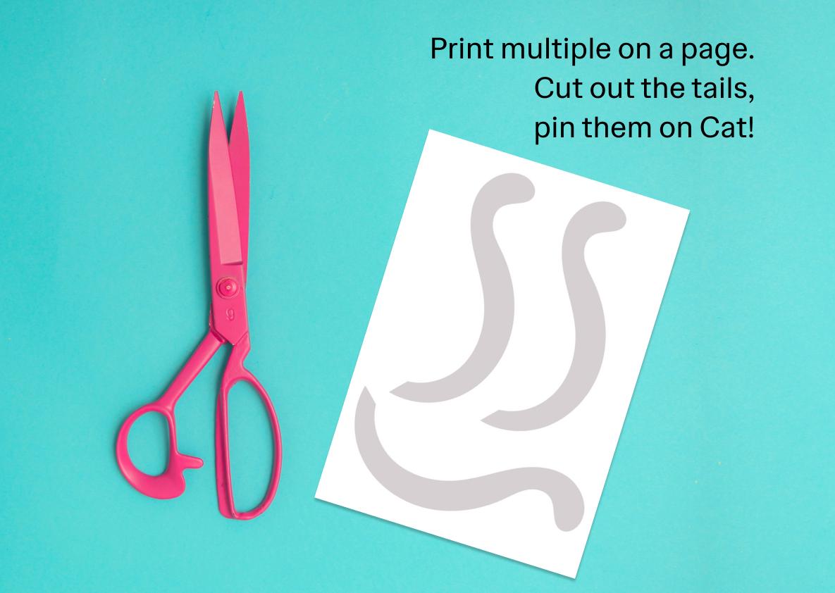 Pin the Tail on Cat Kids Party Game Printable Poster, Birthday Party ...