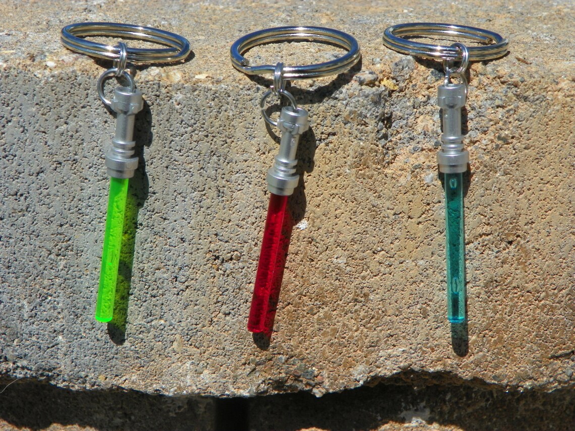 Lightsaber Keychain Sword Keychain Star Wars Brick Light - Etsy